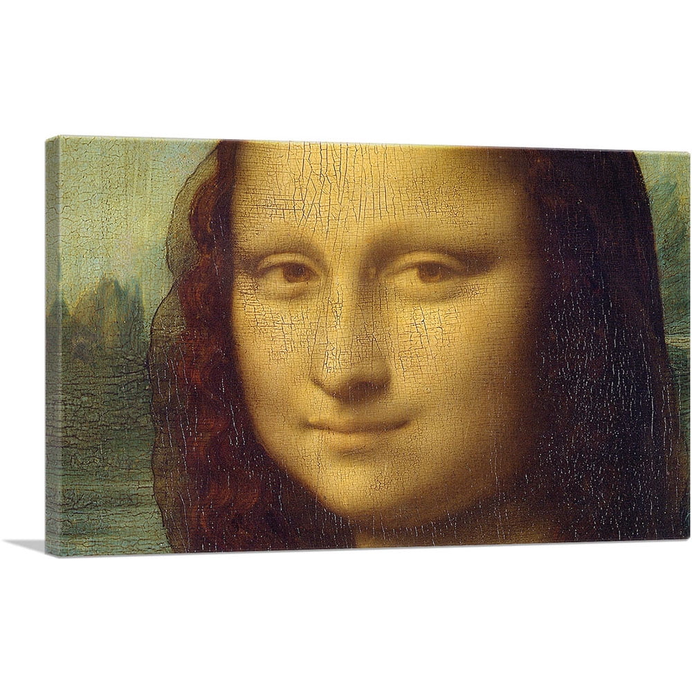 ARTCANVAS Mona Lisa - Face Detail 1503 Canvas Art Print by Leonardo da ...