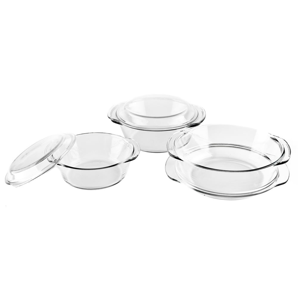 6 pcs. Oven Borosilicate Glass Round Bakeware Round Casserole - Walmart ...