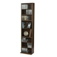 "Atlantic 54""x13"" Adjustable Wood Media Storage Shelf Bookcase, DVD ...