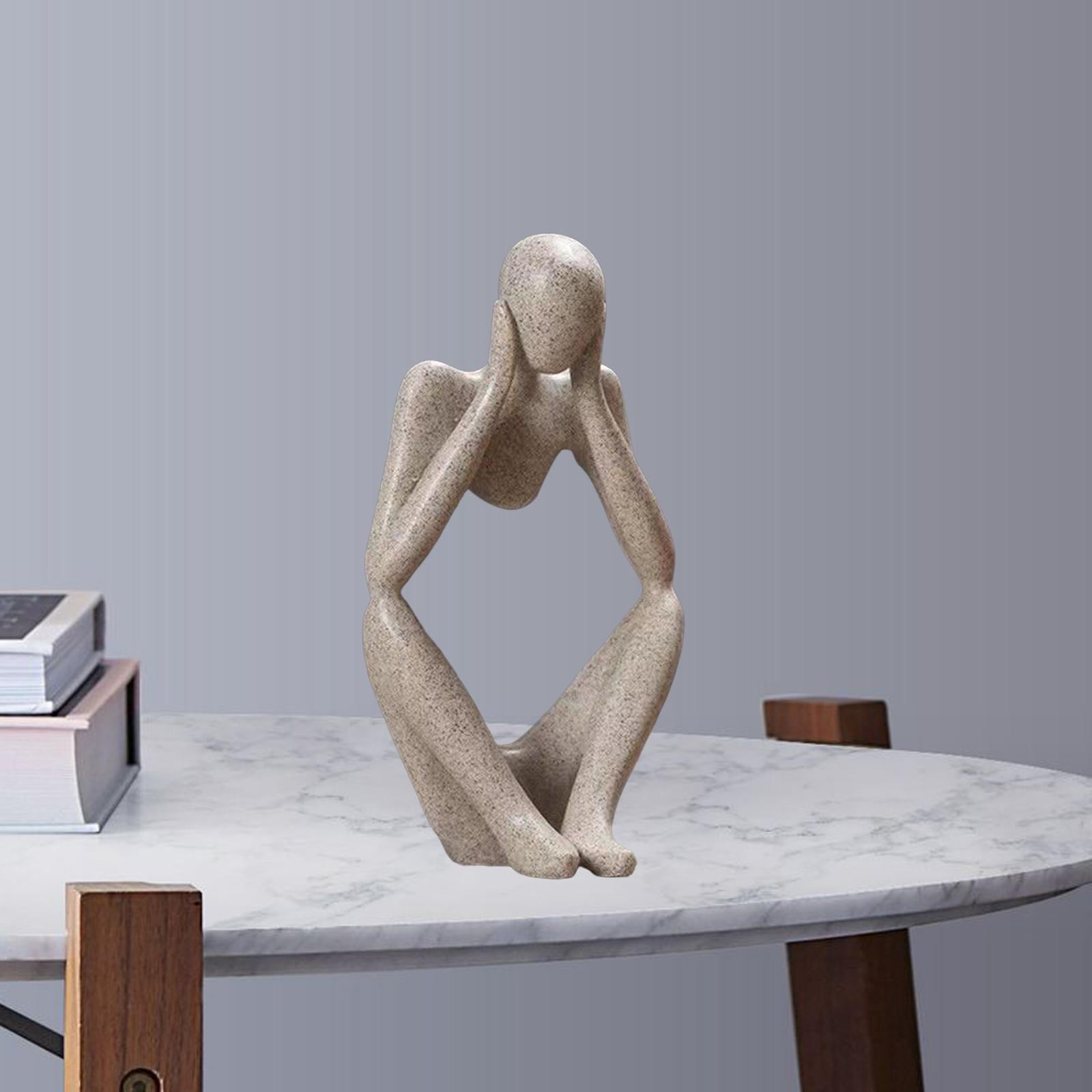 Decorative Thinker Sculpture Desktop Decor Thinking People Statue ...