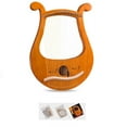 Compact Size The 19 Metal Strings Lyre Harp Lyre Harps Wooden Lyre Mahogany String Instrument