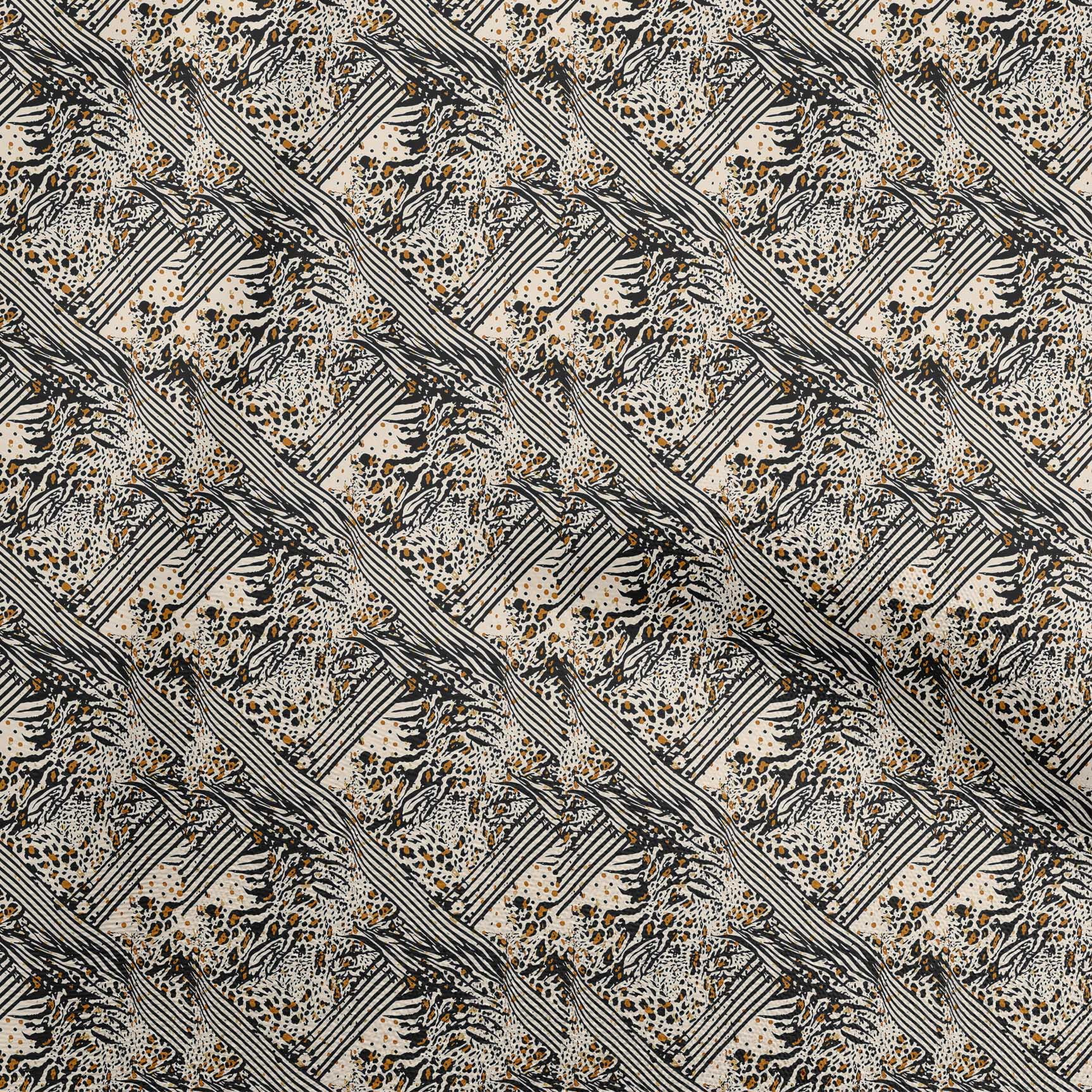 oneOone Velvet Brown2 Fabric Animal Skin Sewing Fabric By The Yard ...