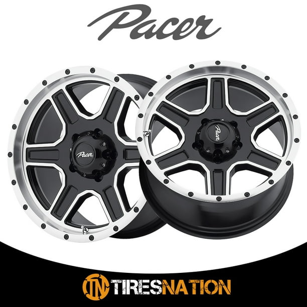 16x8 Pacer 165MB Navigator Gloss Black W/Diamond Cut Wheel 6x5.5 (1mm ...