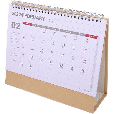 2022 Standing Desk Calendars Paper Monthly Calendar Desktop Full Year ...