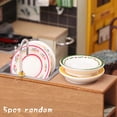 5Pcs 1/12 Mini Plates Dishes Model Simulation Kitchen Decoration ...
