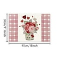 erfcxs Valentine's Day Letter Print Placemat Festive Table Heat For ...