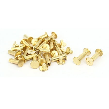 M5x15mm Binding Chicago Screw Post Gold Tone 20pcs for Photo Albums ...
