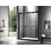 VIGO Elan 68 to 72 in. W x 74 in. H Sliding Frameless Shower Door in Stainless Steel with 3/8 in ...