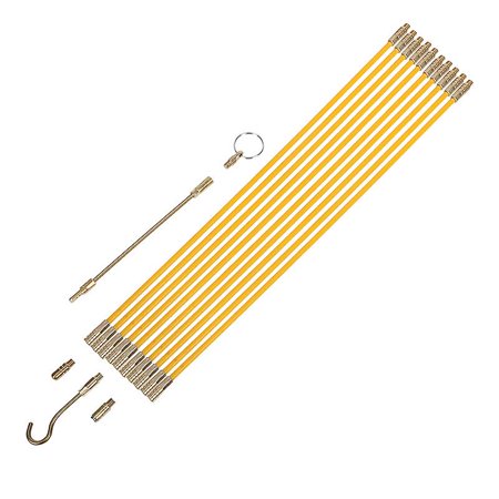 Xizioo Electrical Wire Puller 33cm X 10 Pieces Fiberglass Rod Set ...