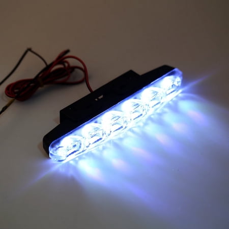 Wholesale 2x Xenon White 6 LED Super Bright DRL Daytime Running Driving ...