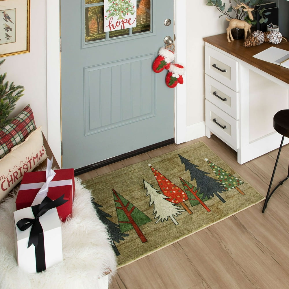 Mohawk Home Wooden Holiday Trees Accent Rug, 2' x 3' 4" - Walmart.com ...