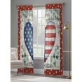 Anniversary USA Flag Sheer Curtains for Living Room Bedroom Blue Red ...