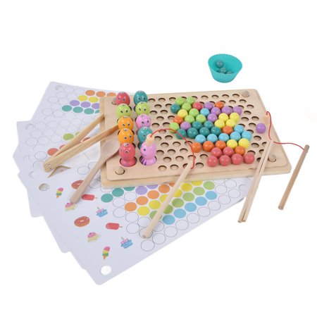 Couting Bead Games, Fishing Beads Game Wooden Board Beads Game Clip ...