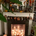 Larmly Halloween Vintage Bunting Wooden Halloween Bunting Decorations ...