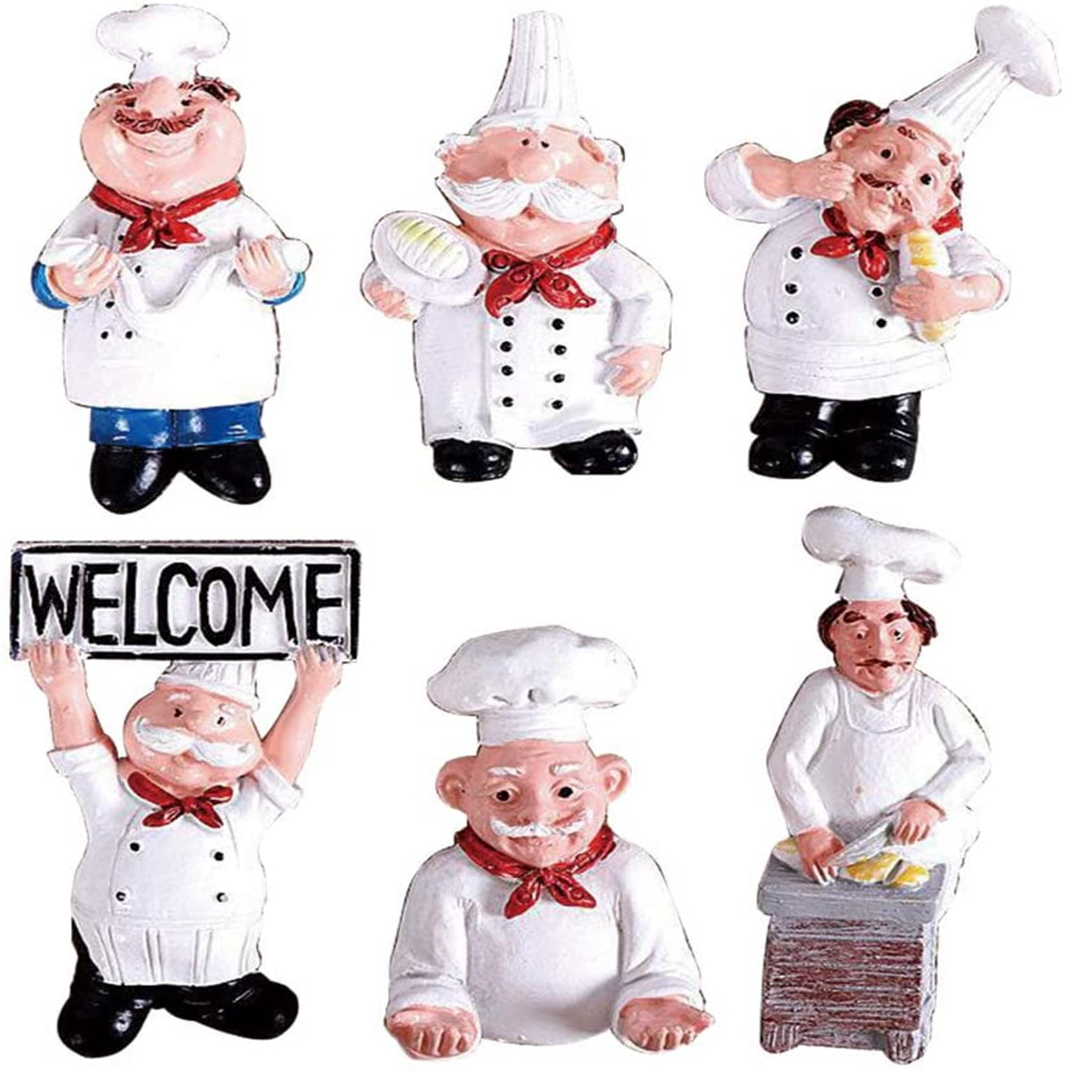 Home Creative 3D Magnetic Chef Cartoon Fridge Magnets Note Holder ...