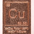 1 Pound Copper Bar Paperweight with Element Design | 999 Pure Chemistry ...