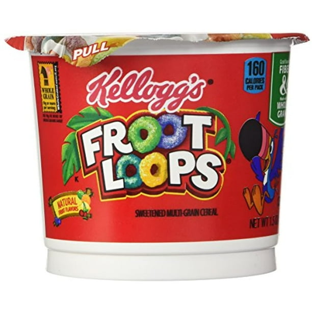 Kelloggs Froot Loops Breakfast Cereal Single Serve 1 5oz Cup 6 Cups