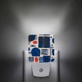 Abstract Blue Red Geometric Painting Plug-in LED Night Lights Modern ...