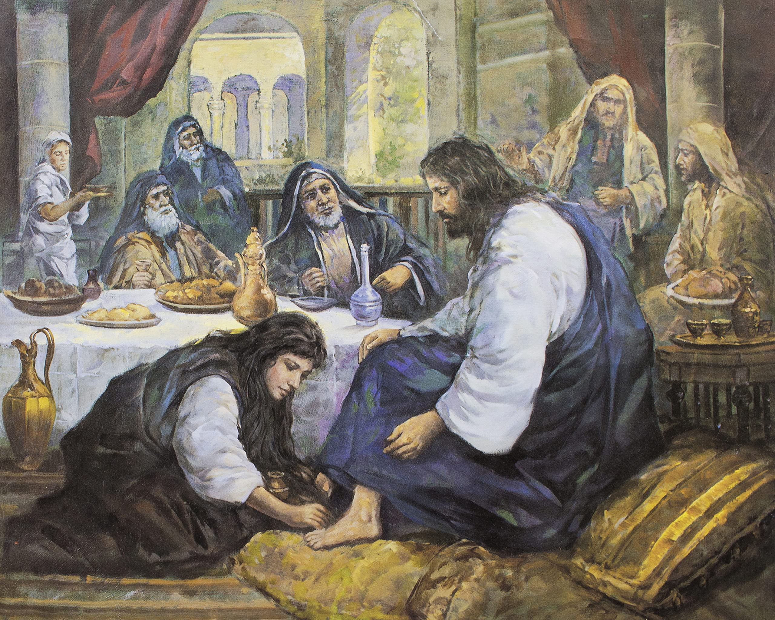 Catholic print picture - WASHING OF FEET SH3 - 8" x 10" ready to be ...