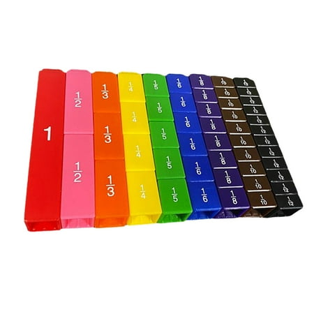 Fraction Blocks, Montessori Math Materials for Learn Fraction | Walmart ...