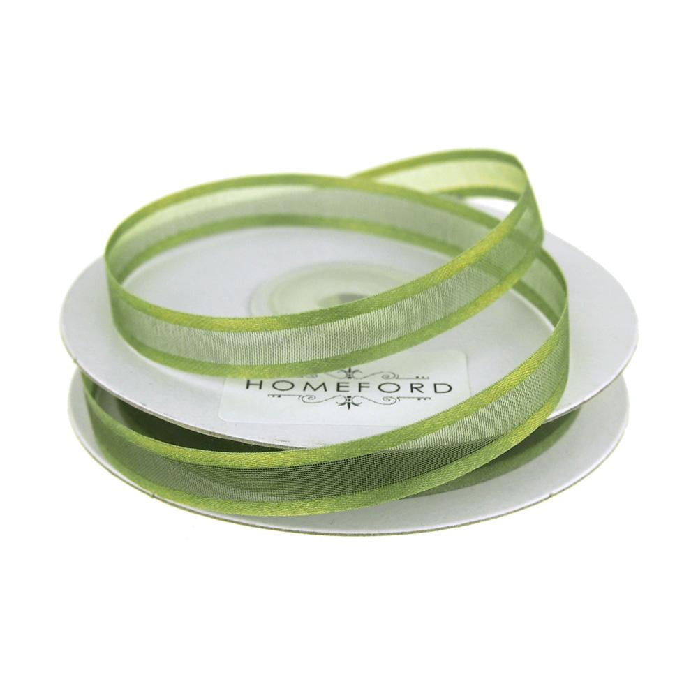 Satin Edge Sheer Organza Ribbon, 3/8-inch, 25-yard, Moss - Walmart.com