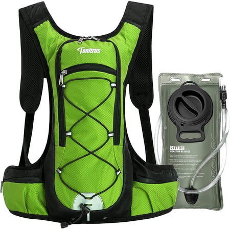 Tonitrus Hydration Backpack with 70oz Water Bladder, 2 Waist Pouch ...
