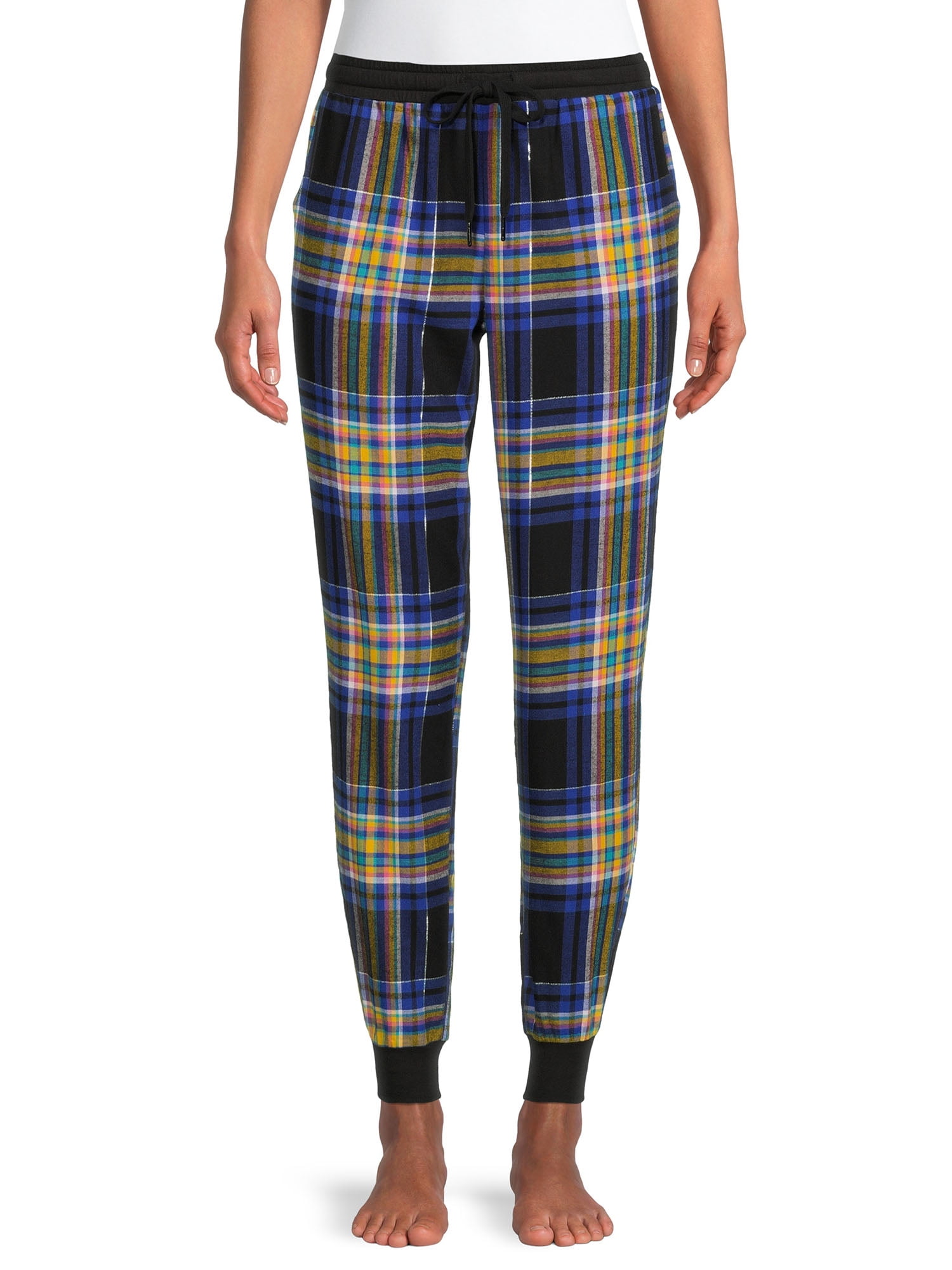 Secret Treasures Women's Plaid Flannel Joggers - Walmart.com