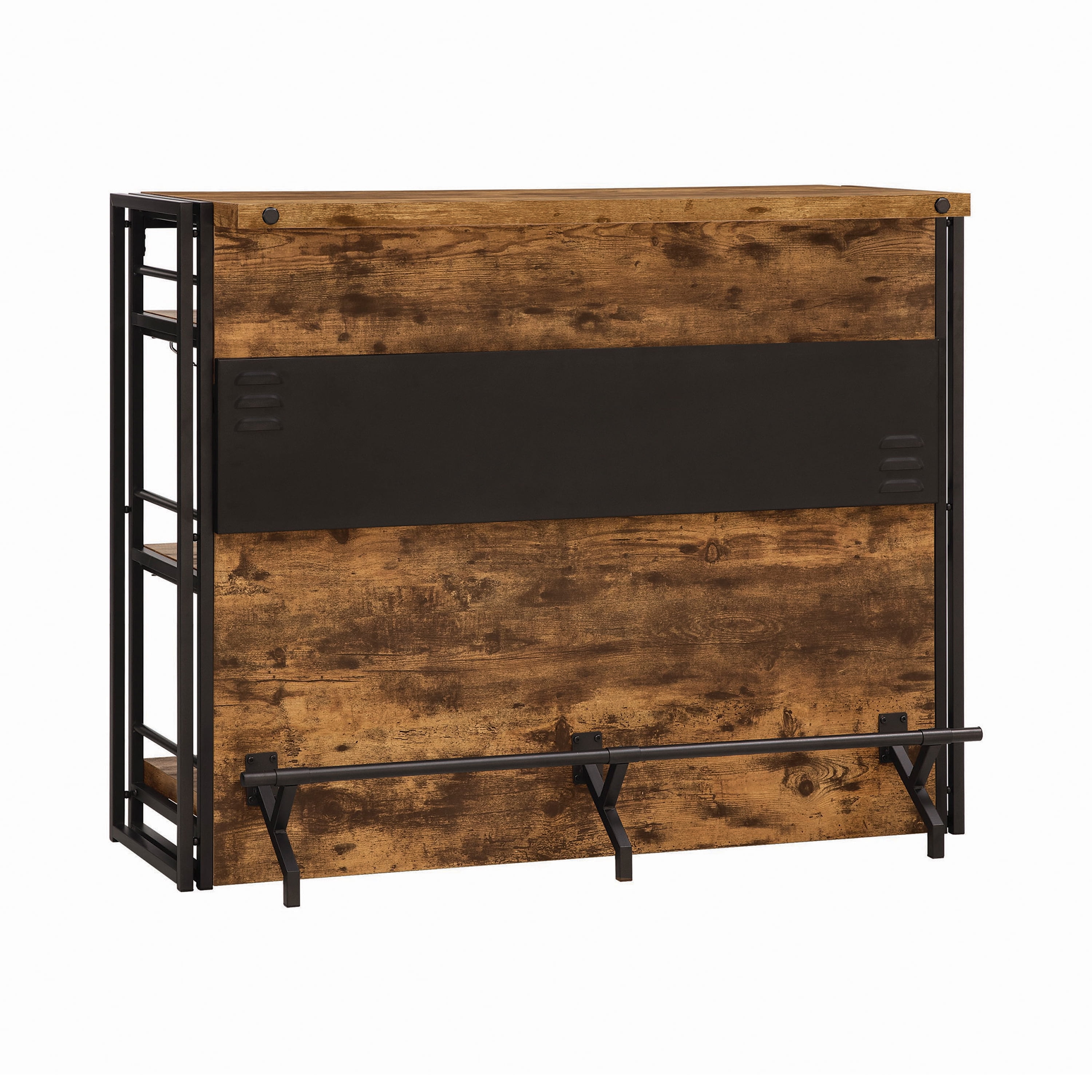 Renaldi Bar Unit with Stemware Rack Antique Nutmeg - Walmart.com