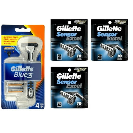 Gillette Blue 3 (Sensor, Sensor 3 and Sensor Excel Compatible) Razor ...