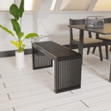 Lontai Indoor Bamboo Dining Bench with Storage, 35.43L x 12.99W x 16 ...