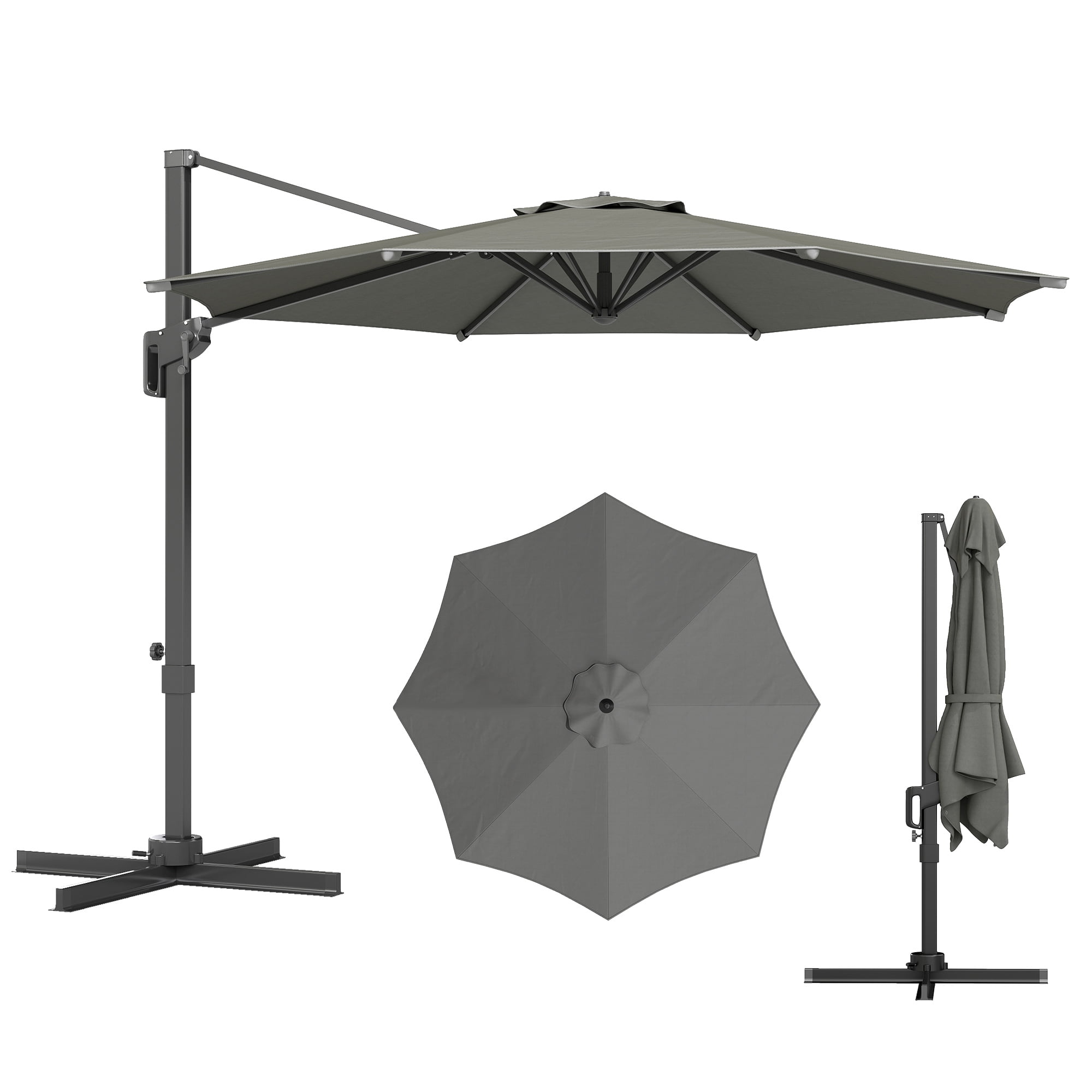 Click here for Outsunny 10 Offset Patio Umbrella 360° Rotation Ca... prices