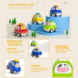 Lucky Doug Cartoon Montessori Press and Go Car Toys for Toddlers Ages 1 ...