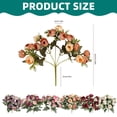 15 Heads Champagne Artificial Camellia Buds Bouquet – Simulated Small ...