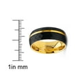 Metal Masters Mens Tungsten Carbide Ring Dome Hammered Black Goldtone Wedding Band 8mm - Walmart.com