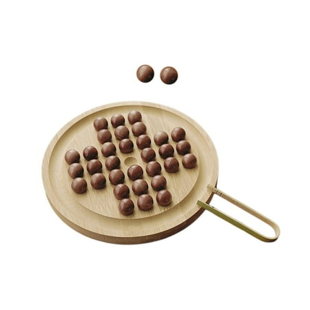 Peg Solitaire Board Game Table Top Game Wooden Office Decor Brain ...