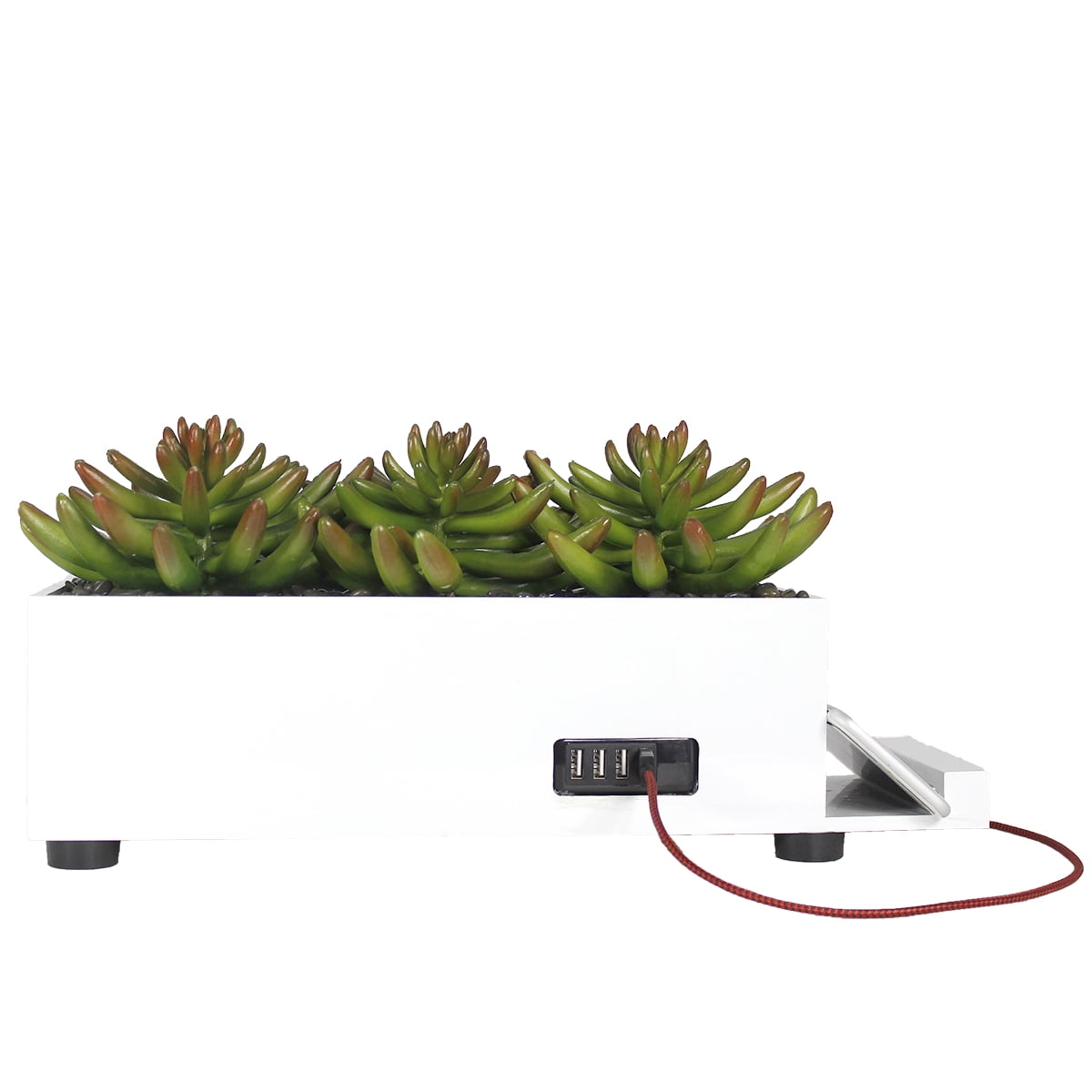 4-Port USB Charging Station Power Plant Stunning Artificial Indoor ...