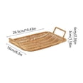 Bwiyojiz Plastic Storage Tray with Handles, Woven-Style Organizer ...