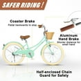 Glerc 20-inch Kids Bike for Girls 7-13 Years, Mint Green, Adjustable Height & Safety Features ...