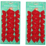 24pcs Christmas Mini Bows for Christmas Tree Decrations 2.75in ...