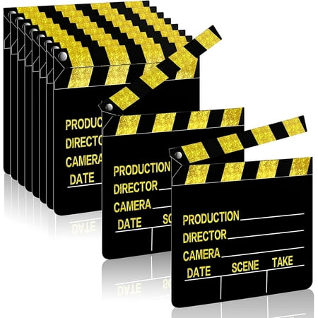 Xizioo 10 Pieces Movie Film Clap Board, 7 x 8 Inch Cardboard Movie ...