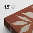 Canvas Print Wall Art White Leaf Silhouette on Terracotta Print ...