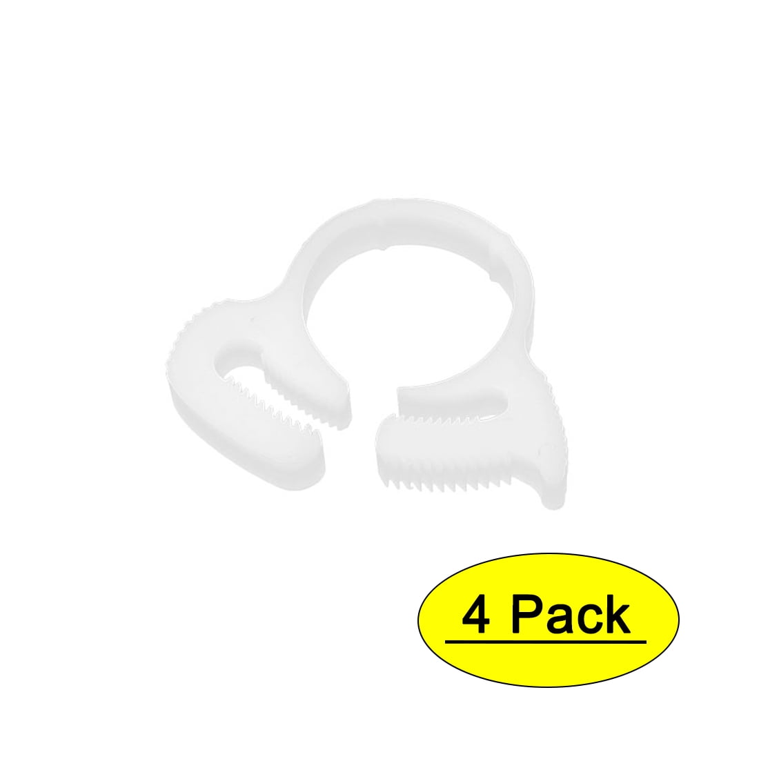 17.2mm-19.2mm Double Gripping Plastic Hose Clamps Clips Fasteners White ...