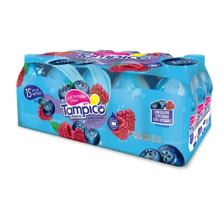 Tampico Blue Raspberry Punch, Blueberry Raspberry Juice Drink 10 fl oz ...