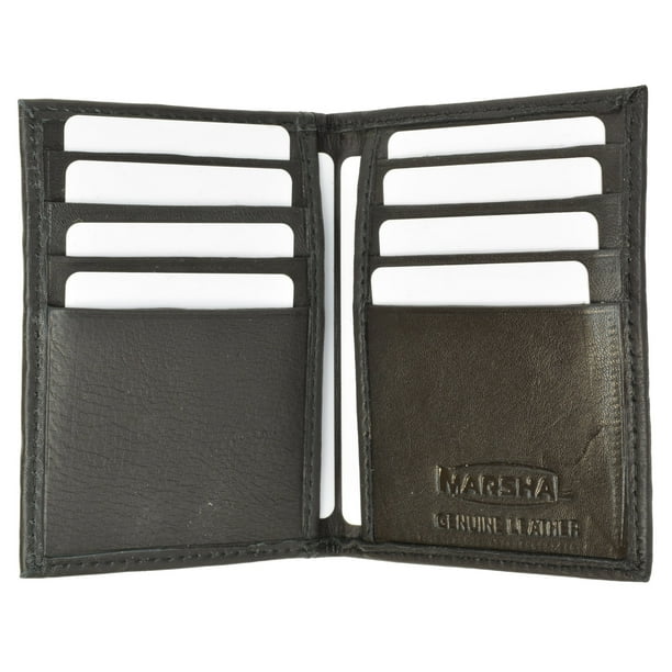 menswallet - Bifold Lamb Leather Credit Card Holder Wallet with Outside ...