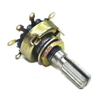 RPE-45K-724 - POT LOG 45K SW 1/4IN RND 16MM SOL SPLIT KNURL SHAFT ...