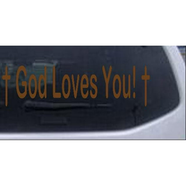 God Loves You Decal Car or Truck Window Decal Sticker - Walmart.com
