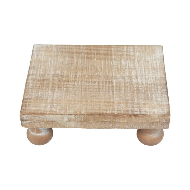 Parisloft Farmhouse Rustic Wood Table Riser, Decorative Wood Display ...