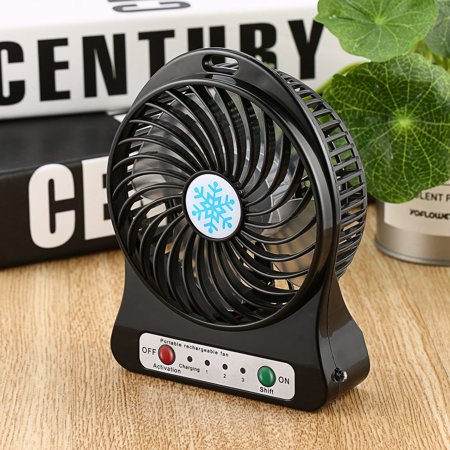 Portable Mini LED Fan Air Cooler Battery Operated USB Charging LED ...
