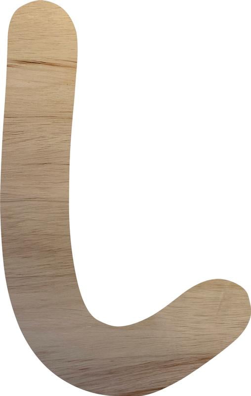 11'' Wooden Craft Letter L, Unfinished 1/4'' Cutout, Choose Your ...