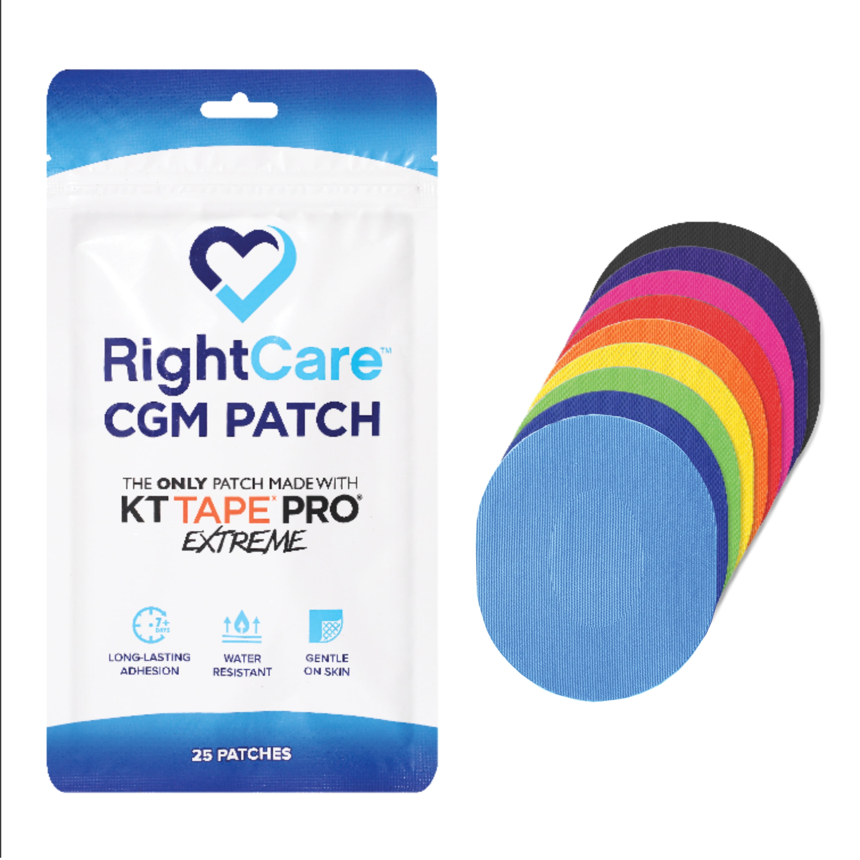 RightCare CGM Adhesive Synthetic Patch, Universal, Covered Oval ...